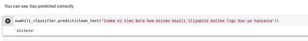 Swahili text classification using transformers